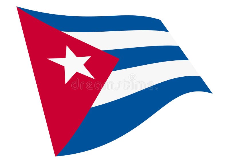Cuba Waving Flag Illustration with Clipping Path Stock Illustration ...