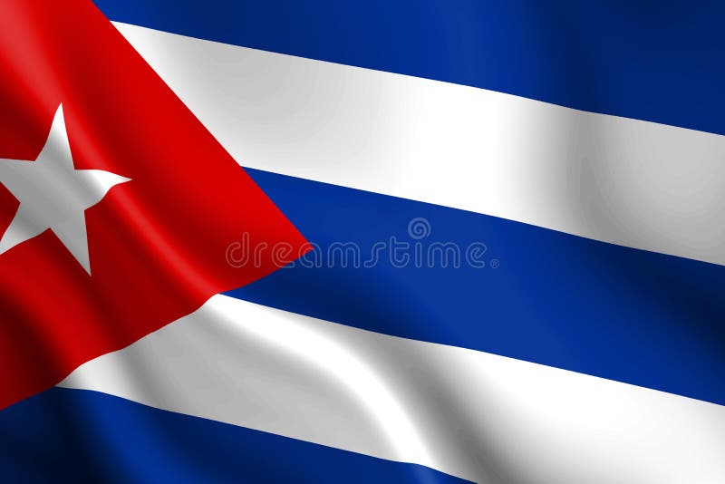 3D Cubaanse vlag stock illustratie. Illustration of oscillating - 8547261