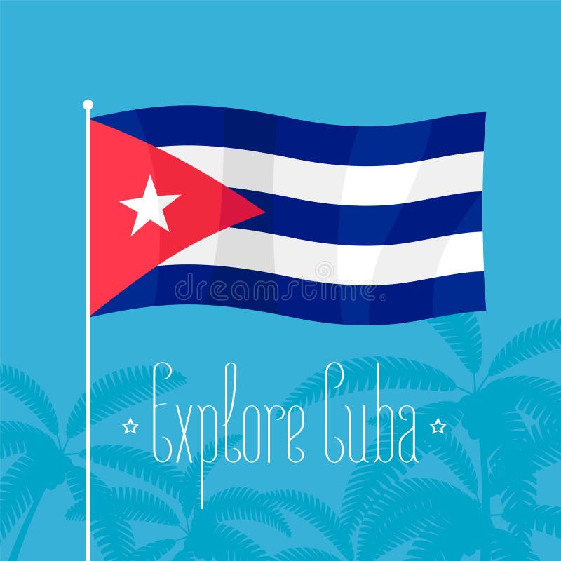 3D Cubaanse vlag stock illustratie. Illustration of oscillating - 8547261