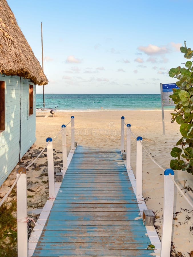 Cuban Beach Arrival path stock image. Image of atlantic - 263657487