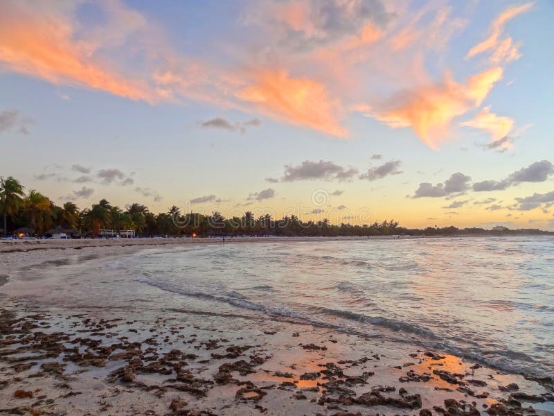 Cuban Beach at Evening Time Stock Image - Image of sunset, dusk: 63517145