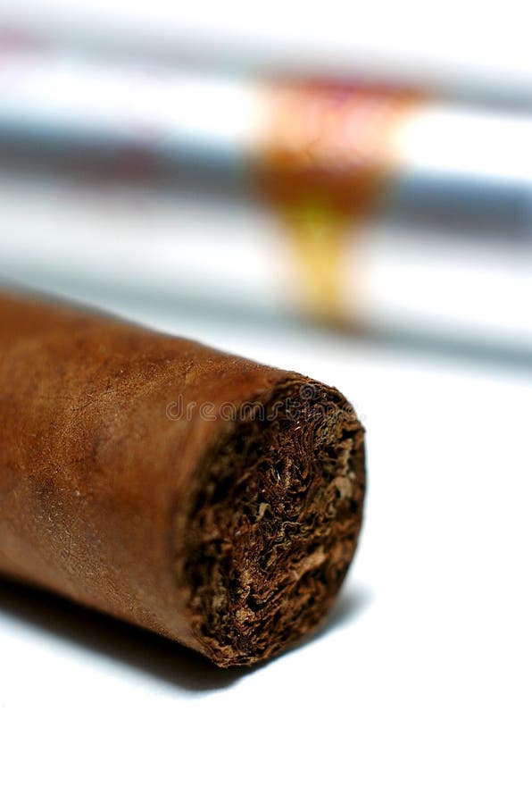 Cuban cigar stock photo. Image of blank, smoker, metal - 5369604