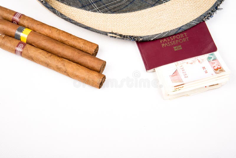 Cuban cigar and hat stock image. Image of smoke, money - 43221497