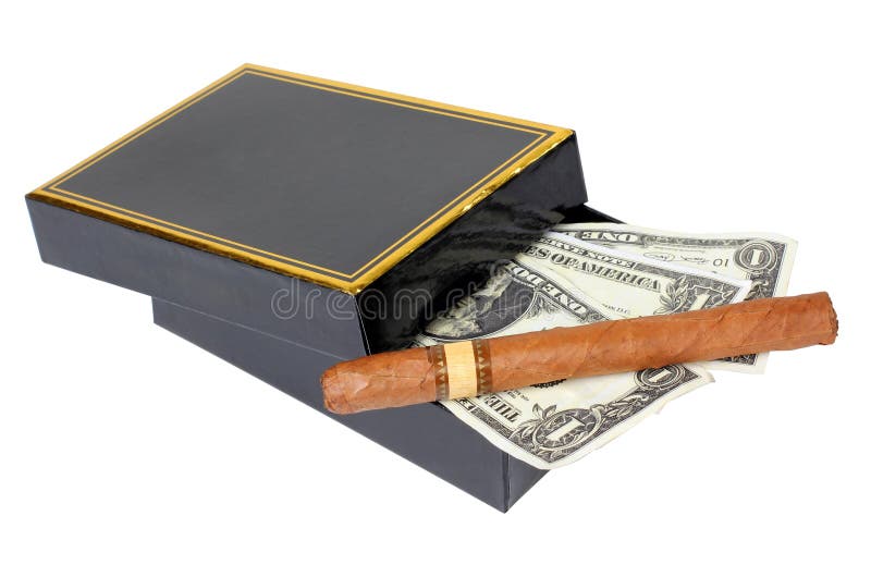 Cuban cigar and money stock photo. Image of style, quality - 24559738