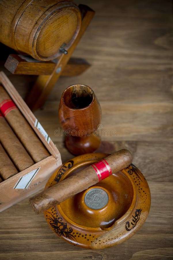 Cuban cigars related items stock photo. Image of humidor - 48247634