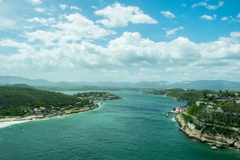 Cuban Coast with View of the Ocean and Palm Trees Near Havana Stock ...