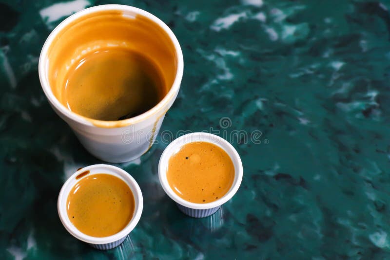 Cuban Espresso or Colada stock image. Image of styrofoam - 37384303