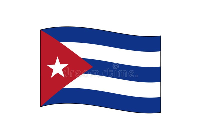 Cuban flag clip art stock vector. Illustration of star - 372278895