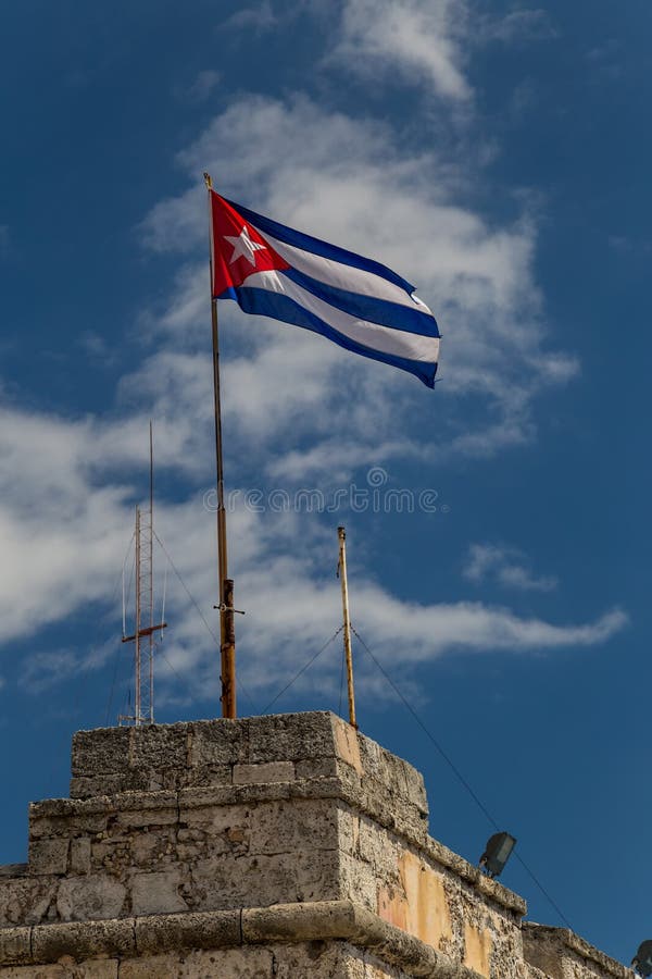 Cuban flag stock image. Image of cuba, exterior, tourism - 135279365
