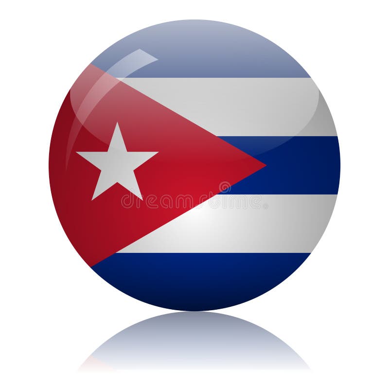 Cuban Flag Glass Icon Vector Illustration Stock Vector - Illustration ...
