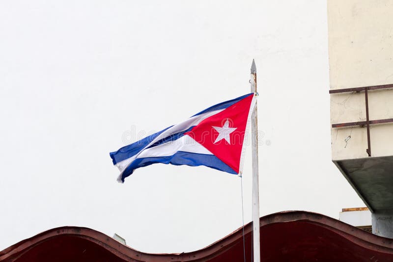 Cuban flag stock photo. Image of ocean, colorful, colonial - 71016976