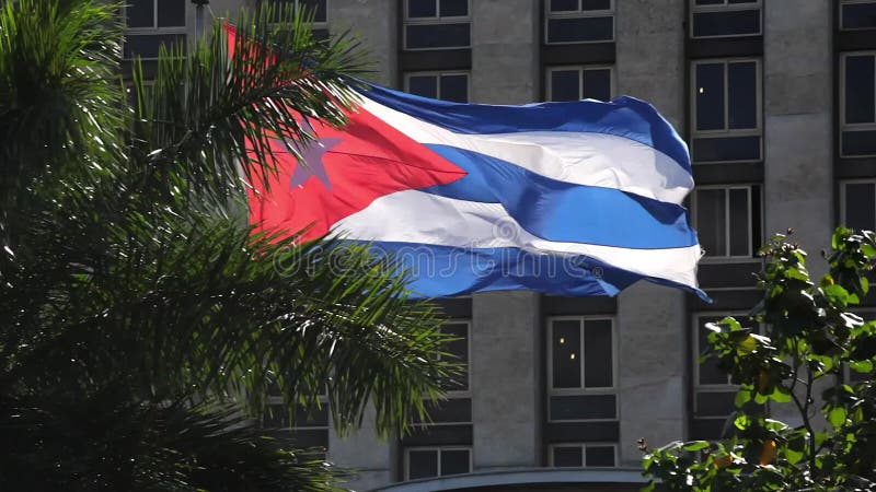 Cuban flag stock video. Video of revolution, democracy - 83087751