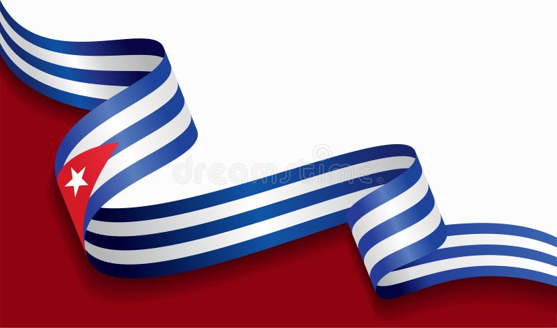 Cuban Flag Wavy Abstract Background. Vector Illustration. Stock Vector ...