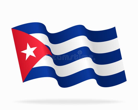 Cuban Flag Wavy Background Layout. Vector Illustration. Stock ...