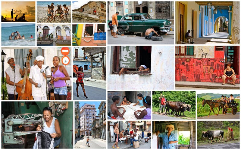 Cuban People Collage editorial stock image. Image of outdoor - 20165584