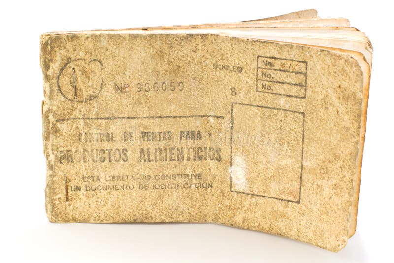 Cuban Ration Food Card, Libreta De La Bodega Stock Photo - Image of ...