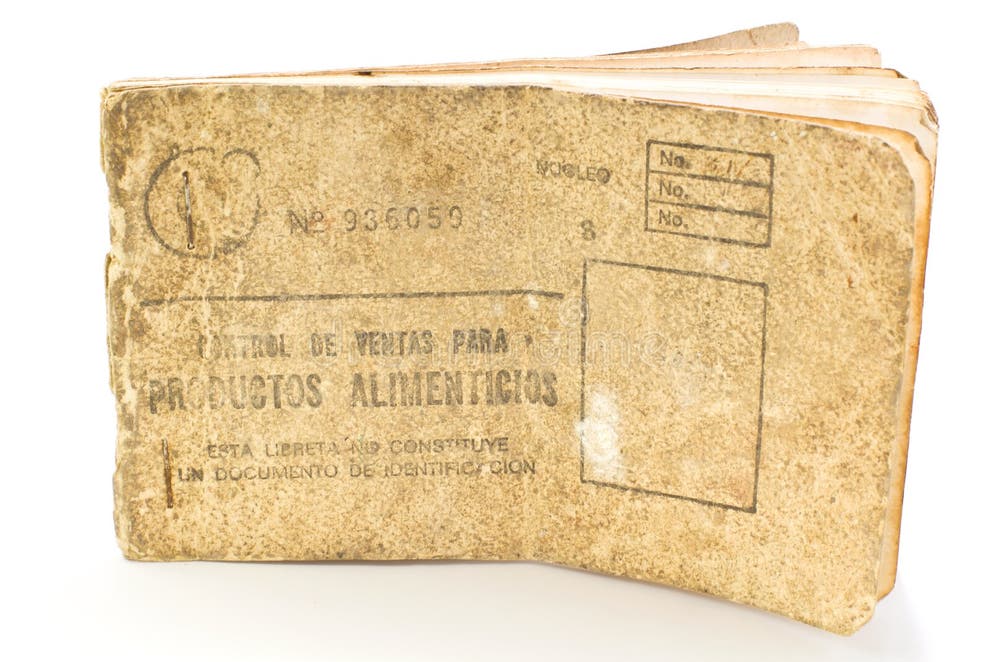 Cuban Ration Food Card, Libreta De La Bodega Stock Photo - Image of ...