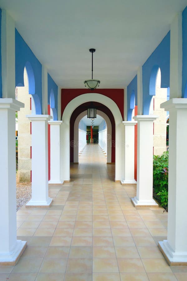 Cuban Resort Interior stock image. Image of pillars, internal - 51205865
