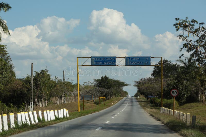 Cuban road signs stock photo. Image of trees, sign, speed - 50963410
