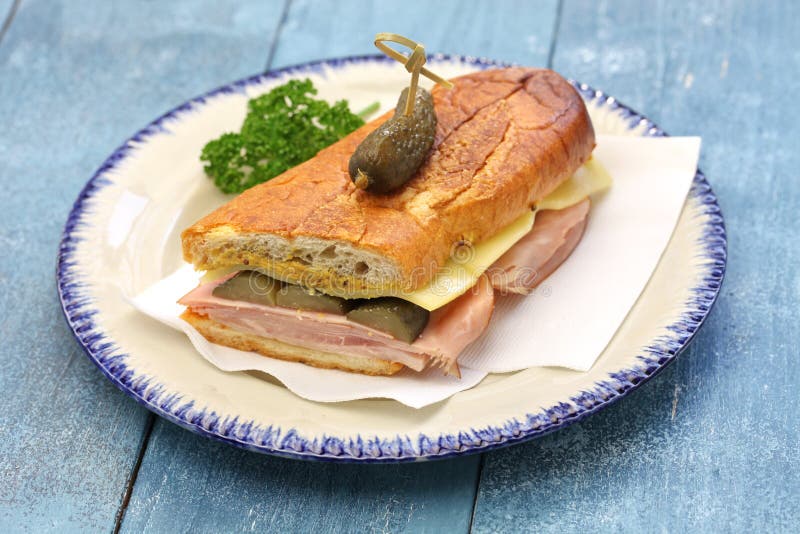 Cuban Sandwich, Cuban Mix, Cuban Pressed Sandwich Stock Image - Image ...
