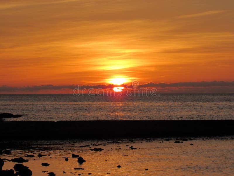Cuban Sunset stock image. Image of beach, tree, antilles - 86204037