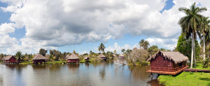 Cuban village on the river stock image. Image of agriculture - 116977333