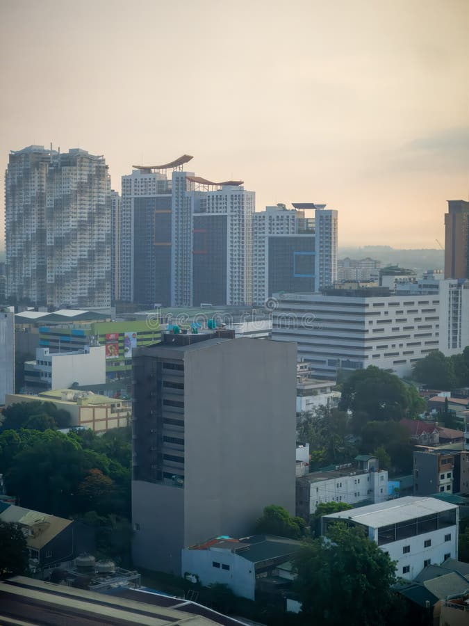 Cubao Cityscape at Dawn stock image. Image of neighbourhood - 342160943