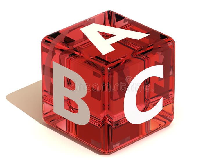 Cube with ABC. Alphabet stock illustration. Illustration of learning ...