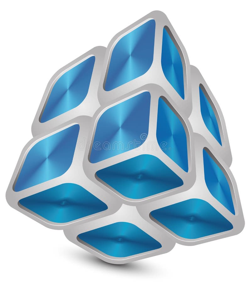 Cube abstract stock vector. Illustration of glossy, geometric - 28479055