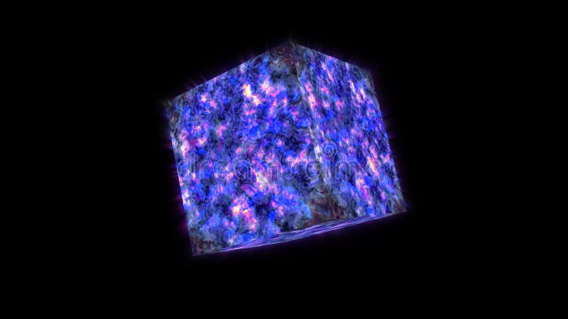 Cube Abstract Glow Lava Luxury Blue Dark Line Energy Wave Motion ...