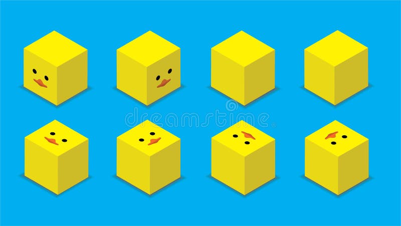 Animal Dice 3D Characters Animal Chick Cartoon Vector Stock Vector ...