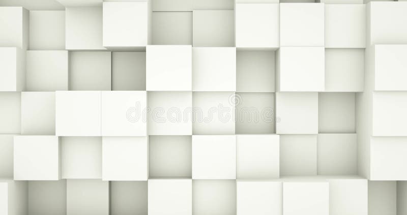 Cube Animation Background Abstract White Box Displacement Stock Footage ...