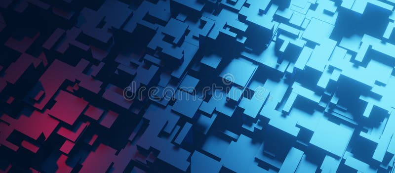 Cube Background Abstract Geometric Reflection 3D Illustration Stock ...