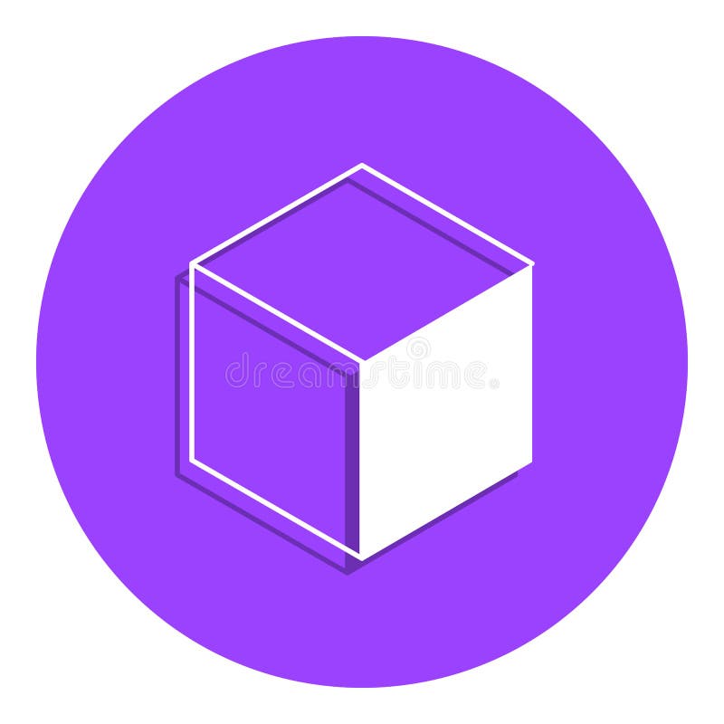 Cube Badge Icon. Simple Glyph, Flat Vector of Web Icons for Ui and Ux ...