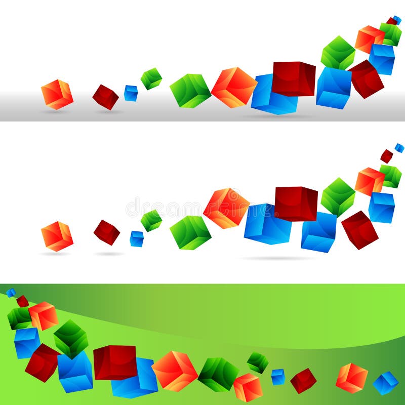 Cube Banner Set stock vector. Illustration of energy - 27166382