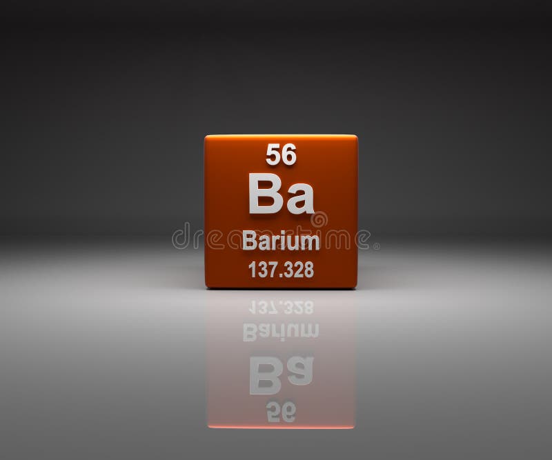 Cube with Barium Number 56 Periodic Table Stock Illustration ...