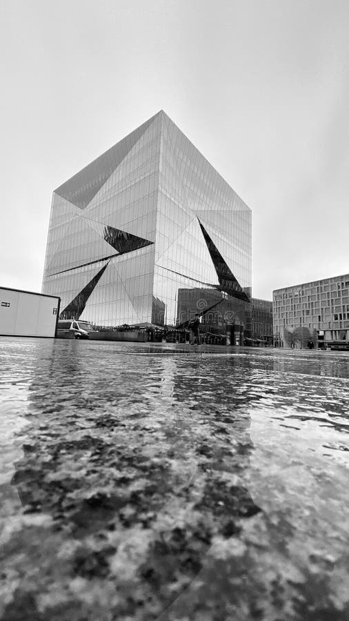 Cube Berlin -Office Space Rental Agency in Berlin Stock Photo - Image of night, landmark: 256797254