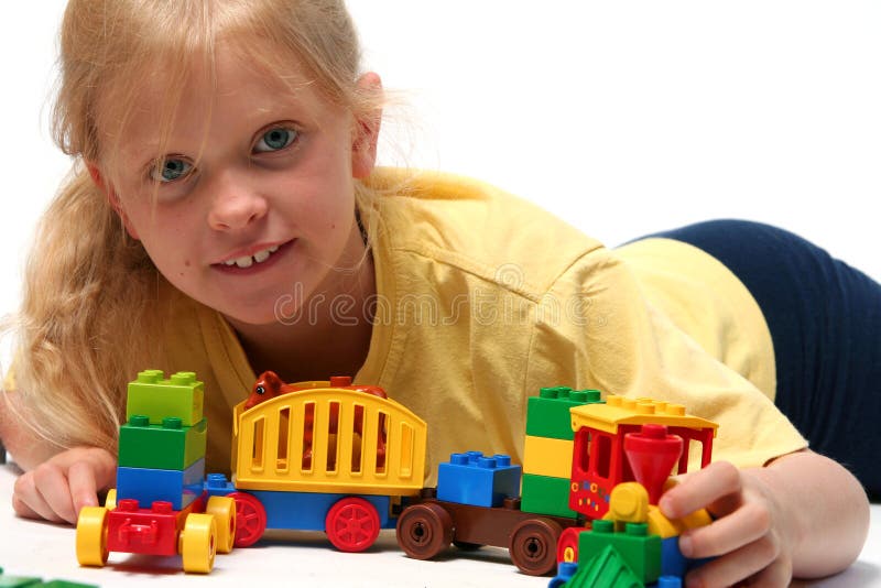Playing with cube blocks stock photo. Image of game, kindergarten - 1873548