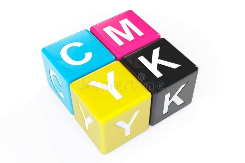 CMYK Blocks stock illustration. Illustration of colours - 9102988