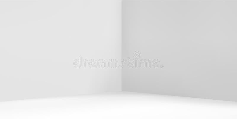 Cube Box or Corner Room Cross Section in Vector Realistic 3D. White ...