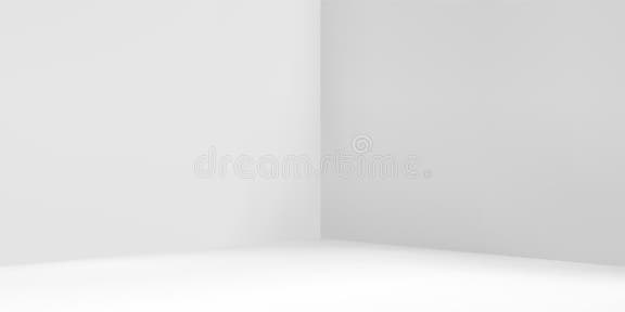 Cube Box or Corner Room Cross Section in Vector Realistic 3D. White ...
