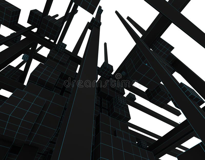 Cube Building Structure, Structure and Line, Data Technology Stock ...