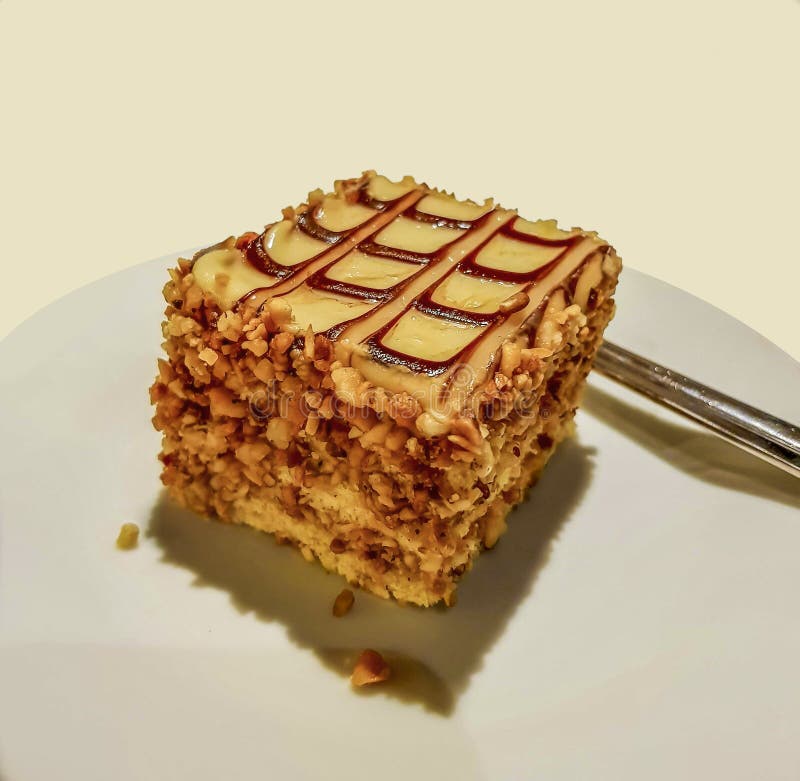 Cube cake, isolated stock photo. Image of cream, homemade - 151505366