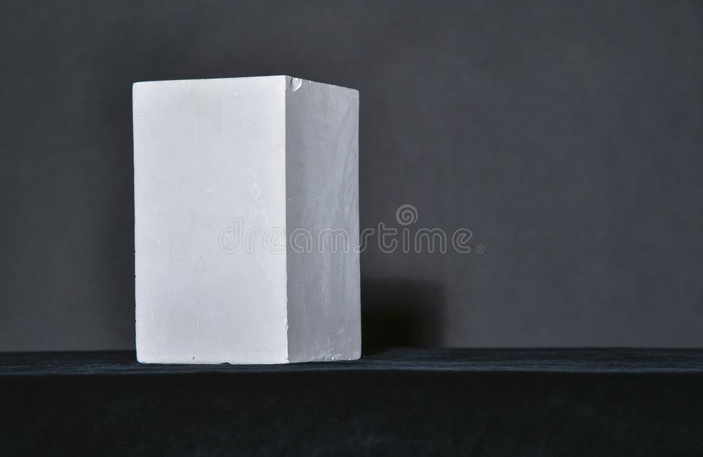 Cube Chalk White on Black Abstract Background Stock Photo - Image of ...