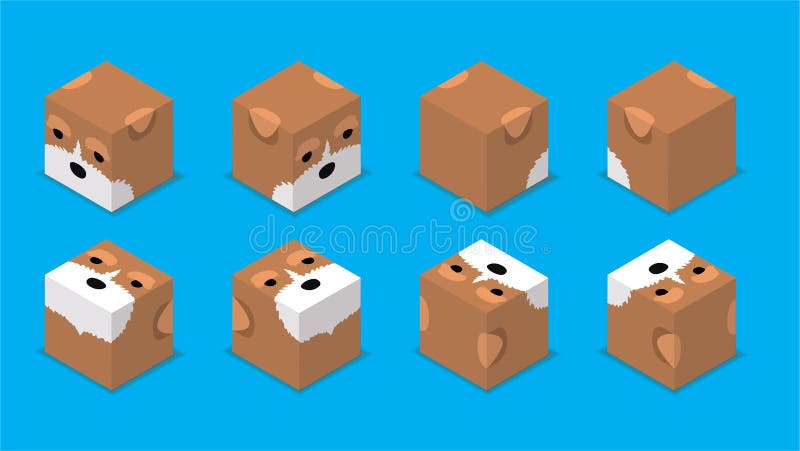 Animal Dice 3D Character Animal Dog Wire Fox Terrier Cartoon Vector ...