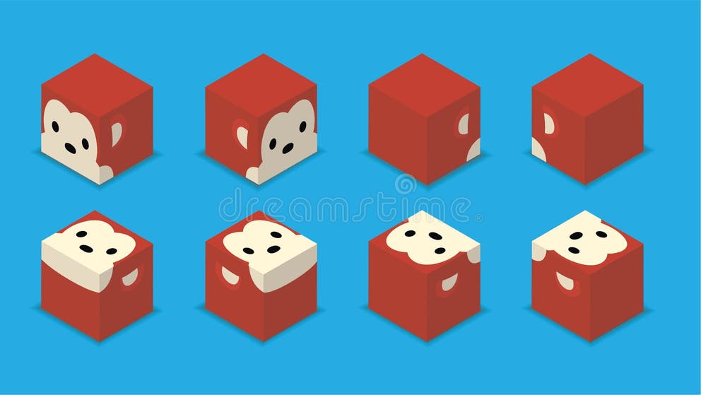 Animal Dice 3D Character Animal Monkey Cartoon Vector Stock Vector - Illustration of rectangle ...