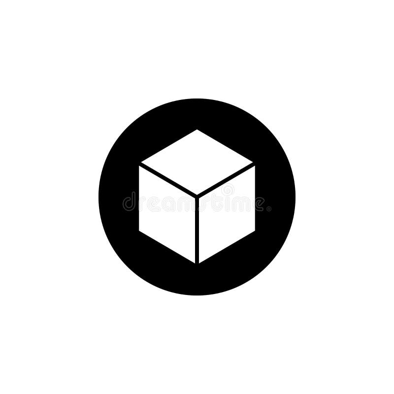 Cube in a Circle Icon. Element of Minimalistic Icon for Mobile Concept ...