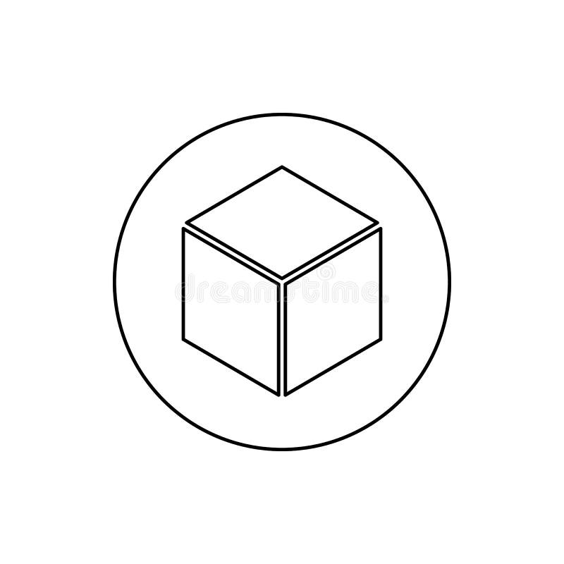 Cube in a Circle Icon. Element of Web for Mobile Concept and Web Apps ...