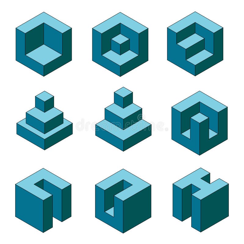 Cube design elements stock vector. Illustration of design - 26517862