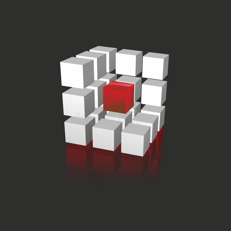 Cube stock illustration. Illustration of abstract, background - 52833564